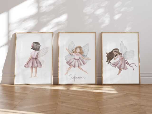Fairy Theme Nursery Decor -Set Of 3- Girls Room Fairytale - Baby Gift ...