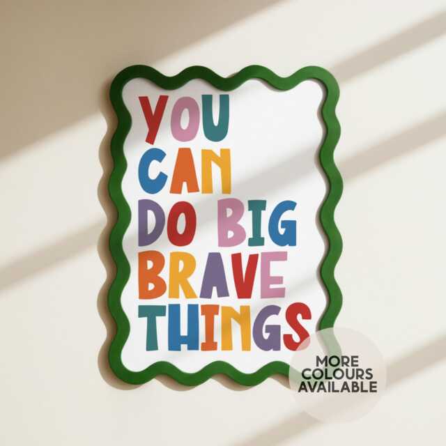You Can Do Big Brave Things Print -- Kids Affirmations Print, Positive ...