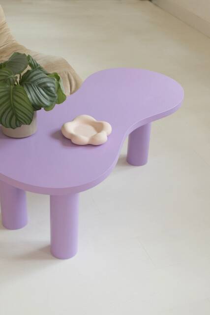 Wooden Coffee Table With Organic Curves & A Three-Legged Design ...