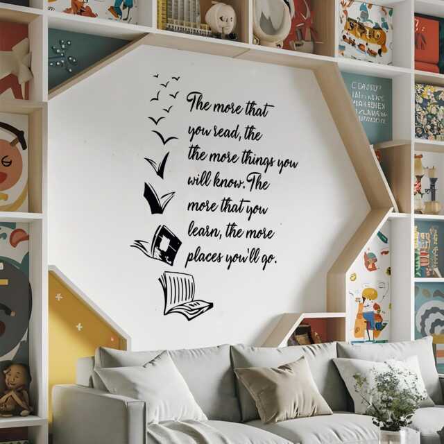 Book Wall Decal Sticker Reading Vinyl Letter Quotes Bok0015 by Etsy ...