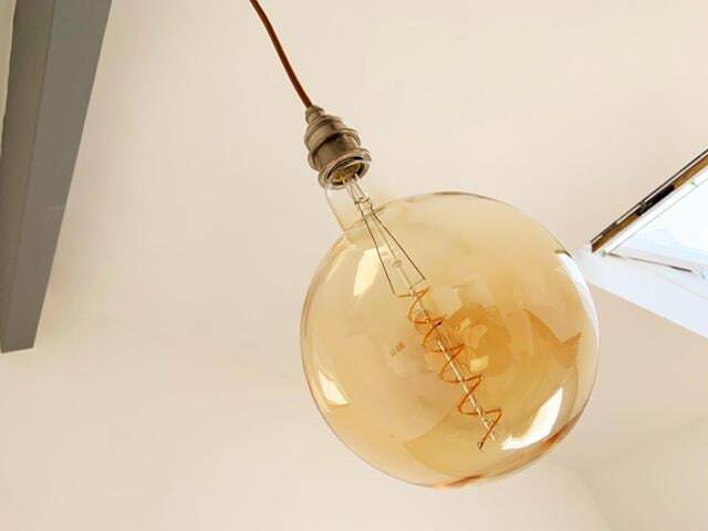 Conduit Pendant Light With Nickel E27 Lampholder & Copper Cable ...