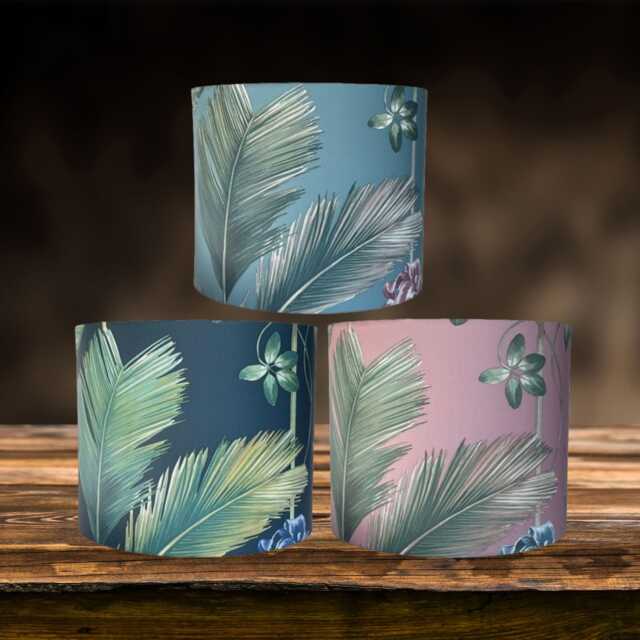 Tropical Floral Lampshade Ceiling Light Shade Jungle Palm Leaf ...