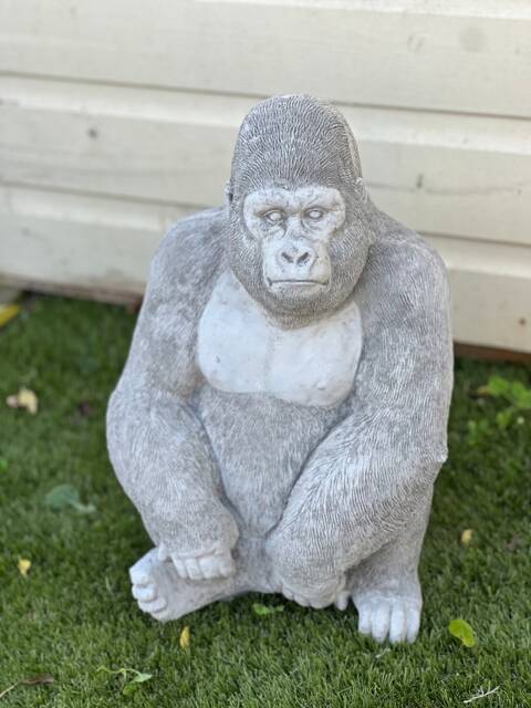 Stone/Concrete Gorilla Garden Ornament Statue by Etsy | uFurnish.com