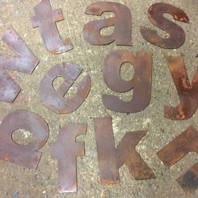 Rusty Metal Lowercase Letters , All Of The Alphabet Available ...