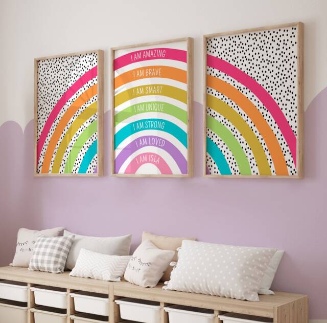 Kids Affirmation Prints, Girls Bedroom Decor, Playroom Decor ...