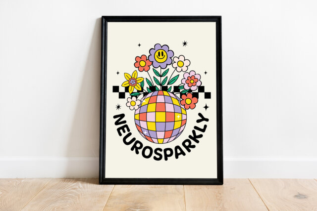 Neurosparkly Print - Adhd Autism Artwork Autistic Neurodiverse ...