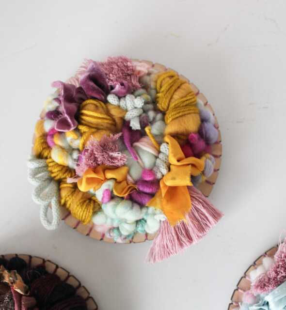 "Woven Wall Hanging - Round Weaving/Fiber Art - ""Merry Go Round" by ...