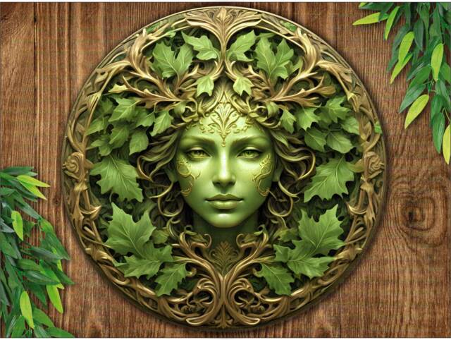 Green Woman Metal Sign, Nature Lover's Wall Art D??cor, Garden Guardian ...
