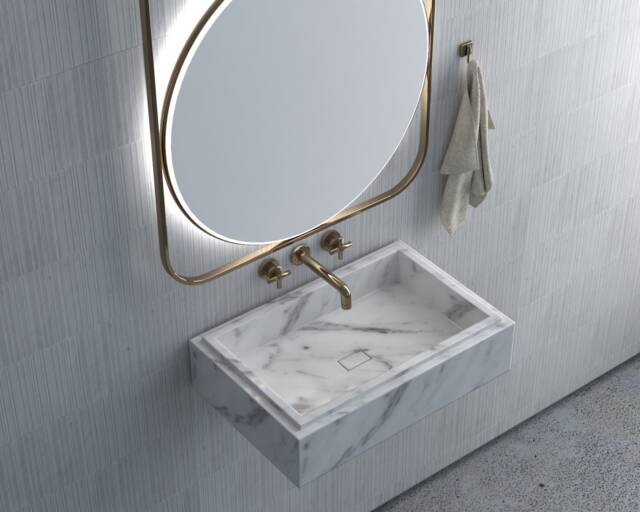 Rectangular Marble Wash Basin, Marble Sink, Bathroom Sink Basin ...