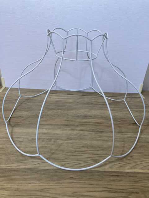 Lampshade Frame in Vintage Style, Diy 50S Fluted Scallop Umbrella Shade ...