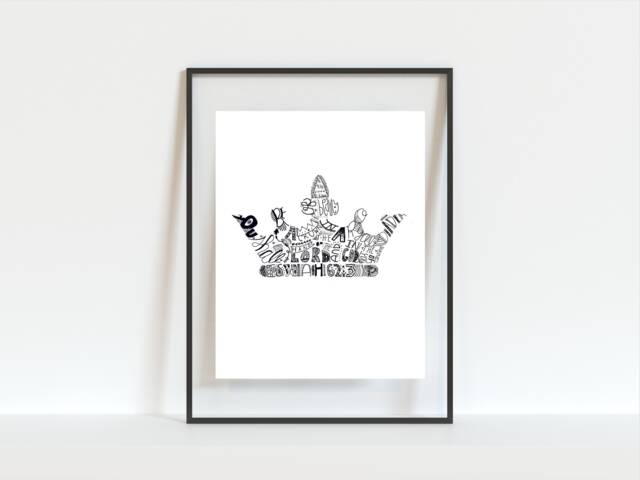 Christian Princess Crown Art For Little Girls, Faith-Inspired Print ...