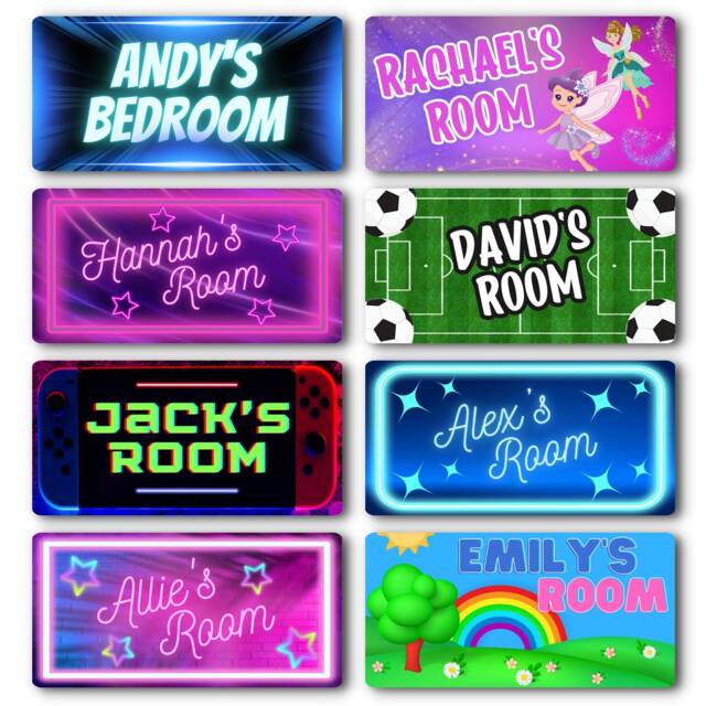 Personalised Kids Room Sign Custom Neon Effect Door Decor by Etsy ...