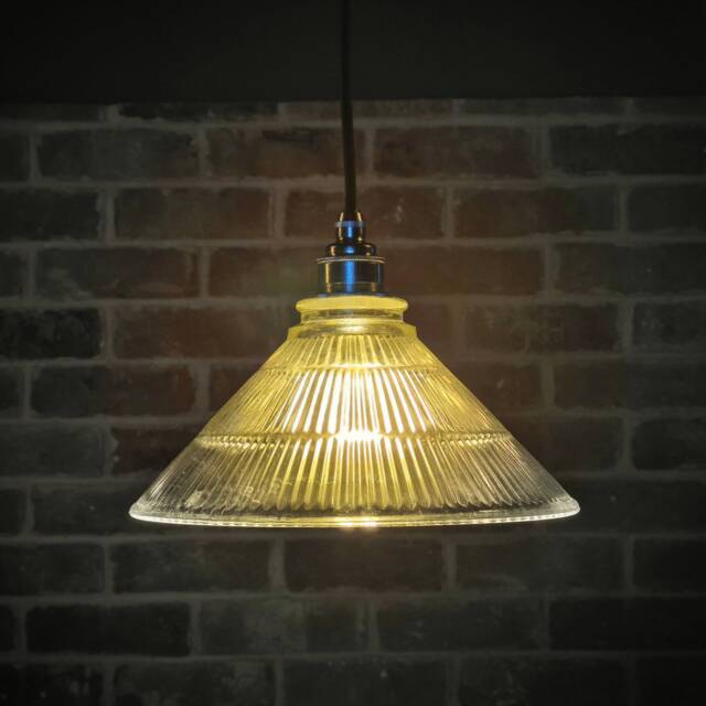 Monument Road Prismatic Glass Coolie Pendant Light Has Modern ...