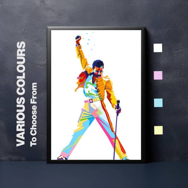 Freddie Mercury Graffix Poster - Professional Print Wall Art Gift Queen ...