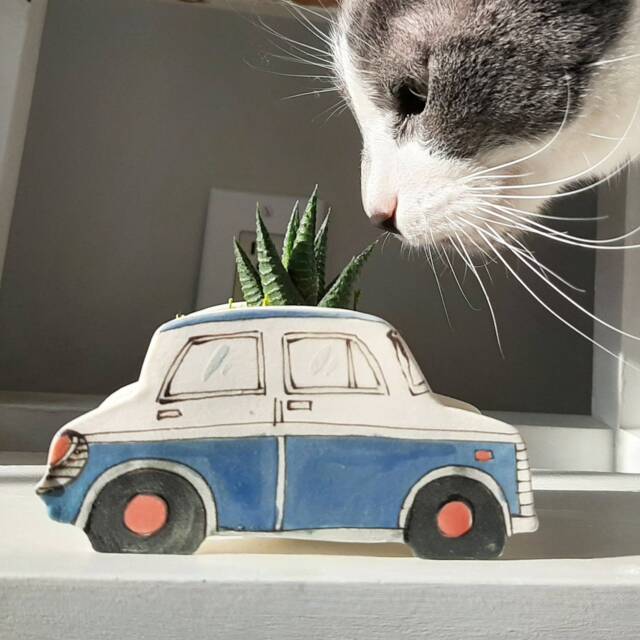 Small Bleu Vintage Car Planter by Etsy | ufurnish.com