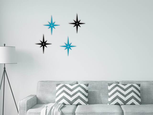 Mid-Century Modern Starburst Small Accent - Mid Century Atomic Star ...