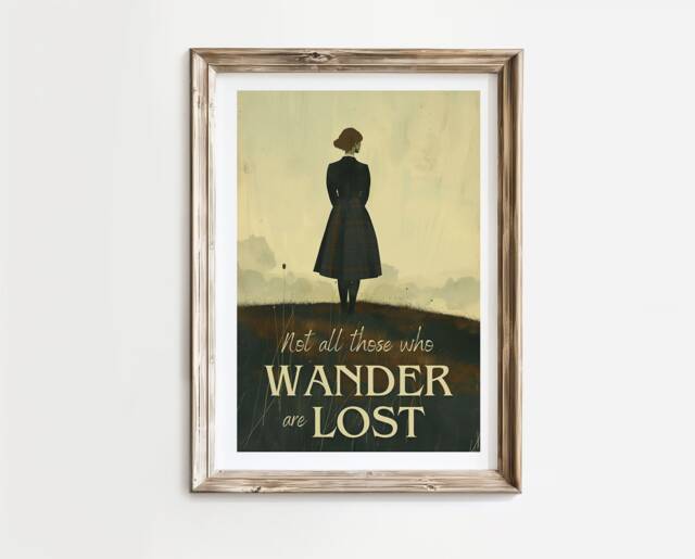 Inspirational Travel Poster Not All Those Who Wander Are Lost ...