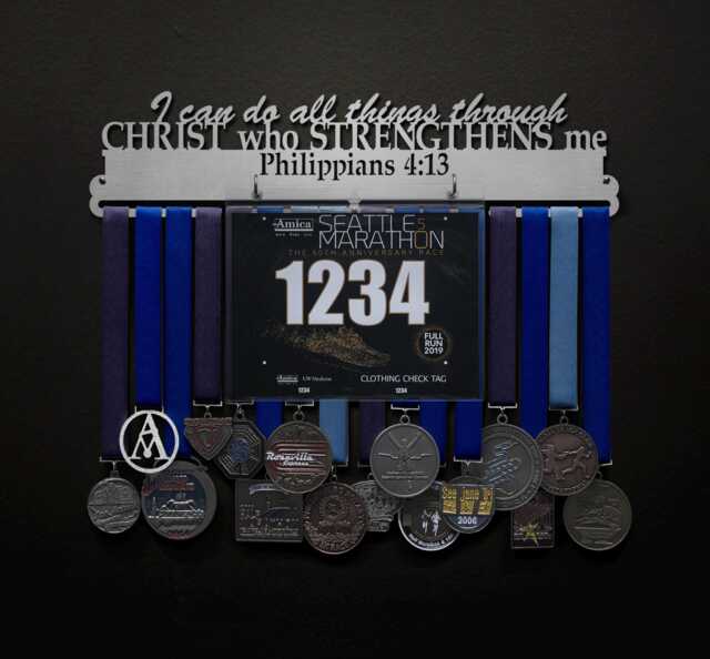 Philippians 413 - Bible Verse I Can Do All Things Bib + Medals Display ...