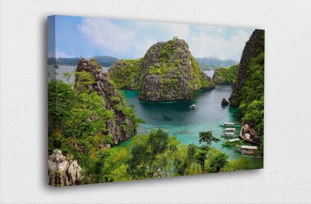 Famous Places Art Canvas-Philippines Palawan Island Canvas Poster/Printed Pictures Wall ...