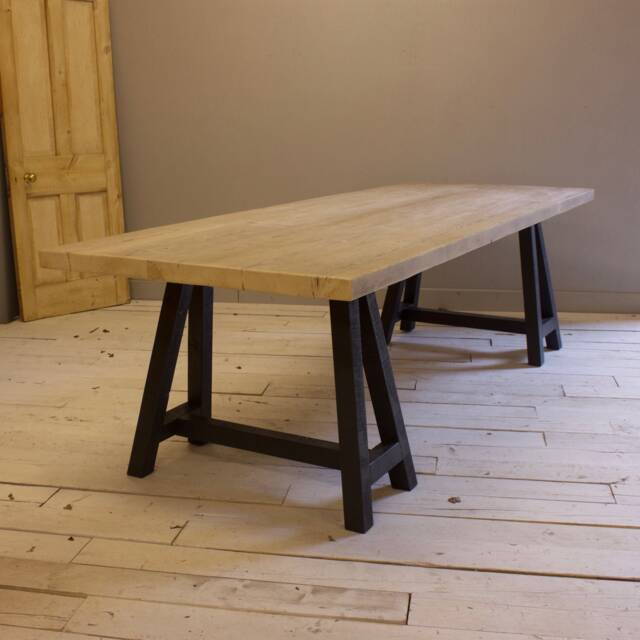 Reclaimed Work Horse Trestle Dining Table by Etsy | ufurnish.com