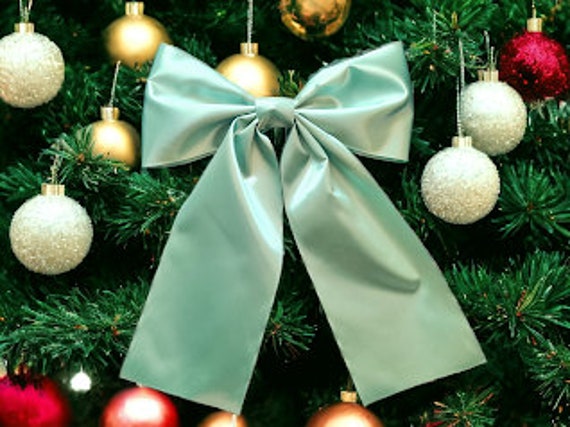 Sage Green Satin Bow, Christmas Tree Bows, Hair Bow , Wedding by Etsy ...