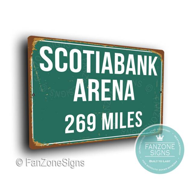 Scotiabank Arena Distance Sign, Miles Signs, Personalized Scotiabank ...