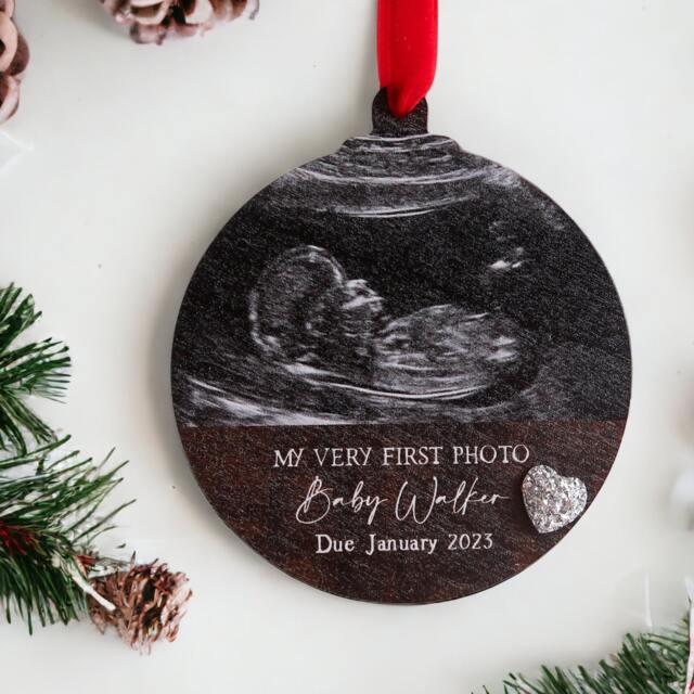 Baby Scan Bauble - Bumps First Christmas Pregnancy Announcement ...