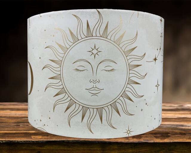 Celestial Sun Moon Stars Lampshade Or Ceiling Light Shade Kids Teenage ...