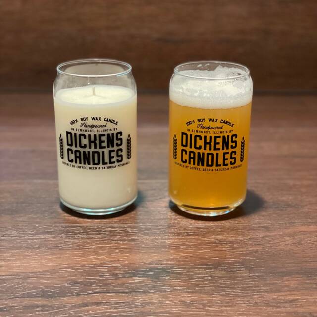 Beer Glass Candle - Rich Mahogany 100% Soy Wax Scented Handmade ...