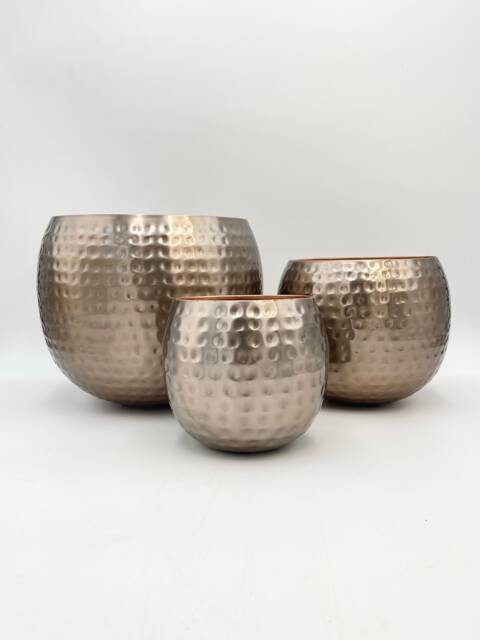 Kody Rose Gold, Handmade Pot, D30 cm, D23 D17 Metal Houseplant ...