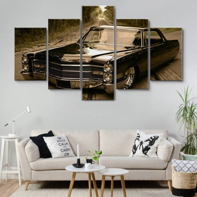 1966 Candillac Lowrider 5 Piece Canvas Wall Art, Large Framed Extra ...