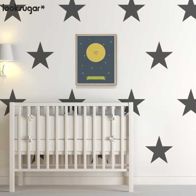 Large Star Decals . Wall Nursery 10 Inch Stickers Children Decal ...