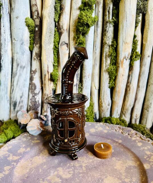 "Dark Brown Unique Ceramic Candle Holder Handmade, Home Decor ""Oven ...
