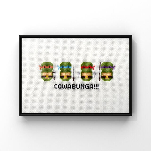 Teenage Mutant Ninja Turtles Cross Stitched, Art, Leonardo ...