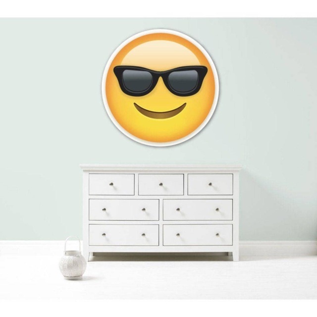 Emoji Sunglasses Cool Giant Wall Art Sticker Kit Decal Mural Graphic ...