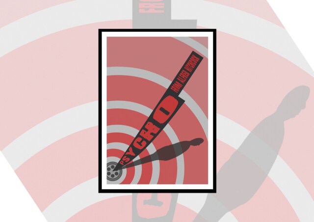Psycho 1960 Inspired Minimalist Print, Alternative Movie Poster, Film ...