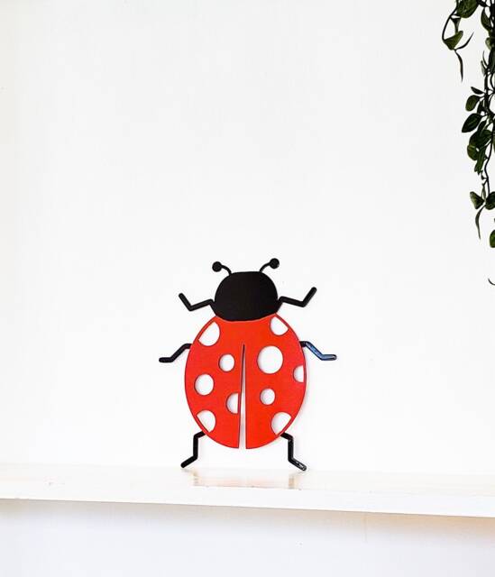 Metal Lady Bug Wall Art With Powder Coat, 14Ga Steel Various Sizes by ...