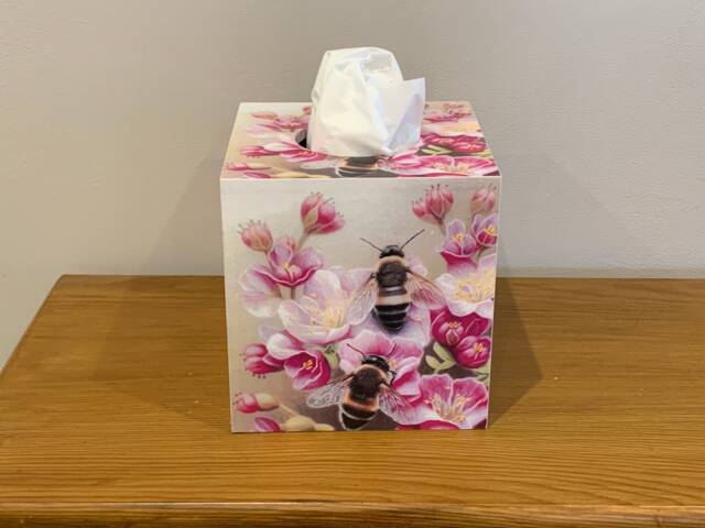 Tissue Box Cover/Bees in Blossom Box Holder Storage Bee Decor Home by ...