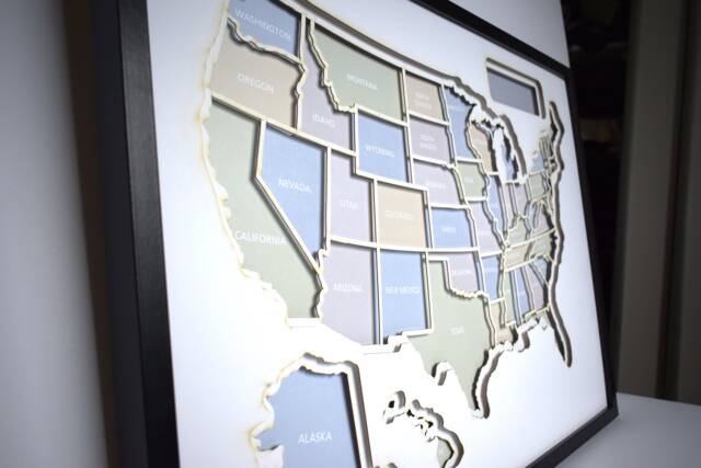 Personalized Photo Map Of The Usa, Collage, Usa State Map, Wedding Gift ...
