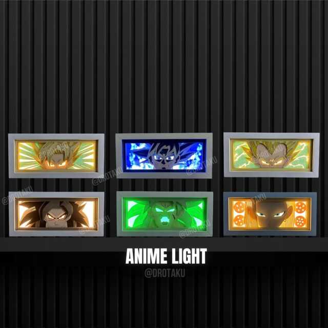 Anime Light Box - Desk Lamp Rgb Night Manga Lightbox Gifts Dbz ...