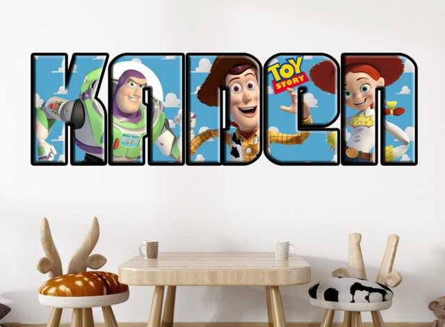 Kids Popular Characters Personalized Name Removable Wall Stickers Decal ...