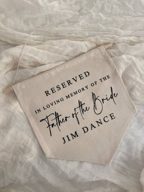 Reserved Seat, in Loving Memory Personalised Wedding Banner Flag , Wall ...