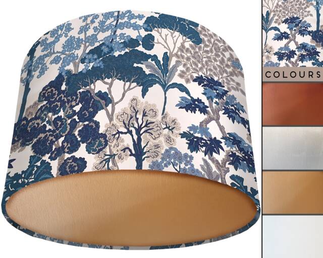 Handmade Blue Tree Lampshade Botanical Light Shade, Modern Interior by ...