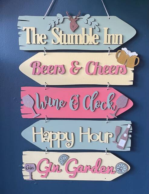 Bar Wall Sign, Bar Direction Garden Decor by Etsy | ufurnish.com