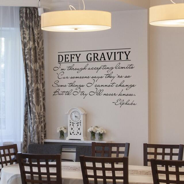 Wall Decal Elphaba Defy Gravity Quotes Inspiration Words Home Decor ...