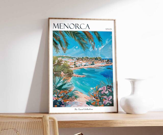 Menorca Travel Poster Spanish Island Art Print by Etsy | ufurnish.com
