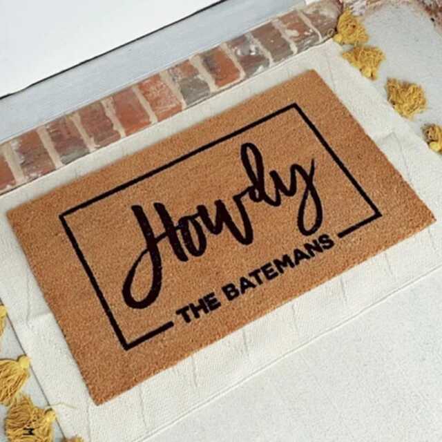 Howdy Texas Am University Doormat Personalized Gigem Tailgate Gift ...