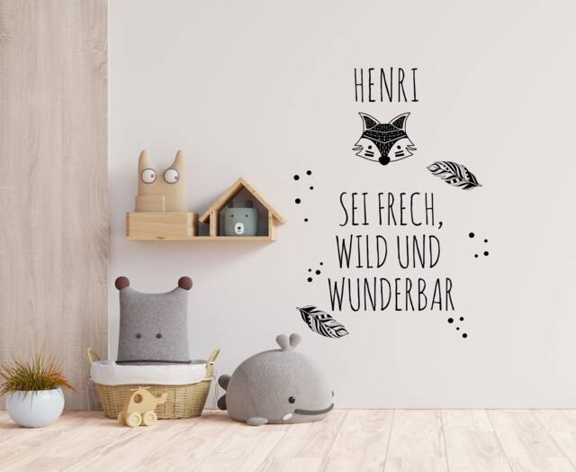 Wall Sticker Wall Decal Children's Room Fox Baby Decoration Set ...