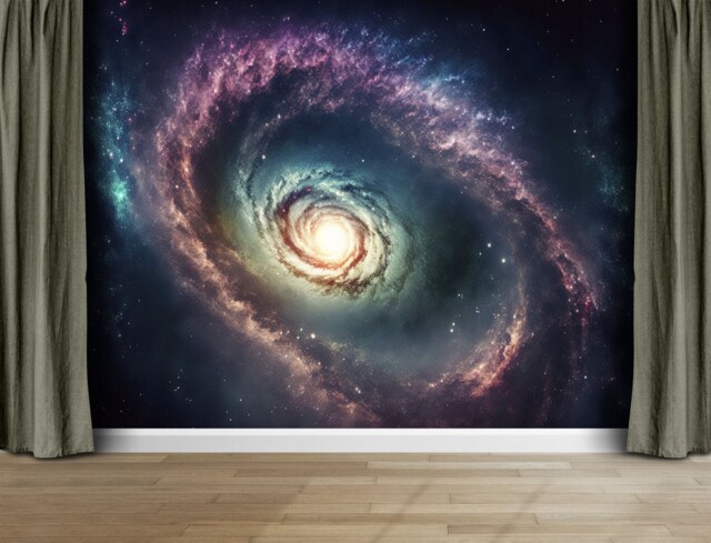 Galaxy in Outer Space Cosmic Generative Ai Gift, Art Print Photomural ...