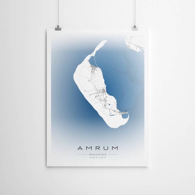 Amrum Island Poster/Island Map. Personalized Poster I Quality Print All ...